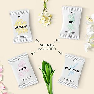 MaisoNovo Bathroom Soap and Lotion Dispenser Set - White Glass Black Pumps x 2-4 Mixed Pack Foaming Hand Soap Refill Tablets