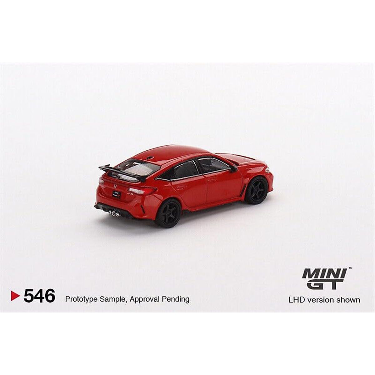 True Scale Miniatures Model Car Compatible with Honda Civic Type R Rallye 2023 W/Advan GT Wheel Red Limited Edition 1/64 Diecast Model Car MGT00546
