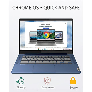 Lenovo Chromebook Laptop Computer, 14 FHD IPS Touchscreen Light PC, 8-Core MediaTek Kompanio 520, 4GB RAM, 64GB eMMC, Chrome OS, Wi-Fi 6, Long Battery Life, USB-C