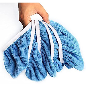 Car Polisher Pad 5 to 6 Inches Buffer Bonnets Waxers Bonnet Set Polishing Pads Bonnet Car Buffer Bonnet Car Wax Cover Kit 5PCS