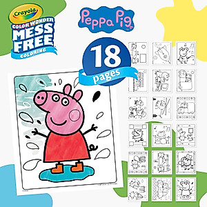 Crayola Peppa Pig Color Wonder Activity Set, Mess Free Peppa Pig Coloring Pages for Toddlers, Peppa Pig Toys & Gifts, Stocking Stuffers