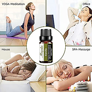 Vanilla Essential Oil Organic Olant & Natural 100% Pure Vanilla Oil - Perfect for Diffuser, Humidifier, Massage, Skin & Hair Care-10ml