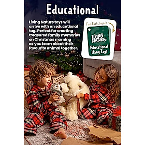 Living Nature Brown Sitting Lop Eared Rabbit Stuffed Animal | Fluffy Rabbit Animal | Soft Toy for Kids | 7 inches