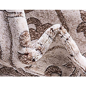 Unique Loom Rushmore Collection Classic Traditional White Tone-on-Tone Textured Intricate Design Area Rug (3' 0 x 9' 10 Runner, Tan/ Beige)