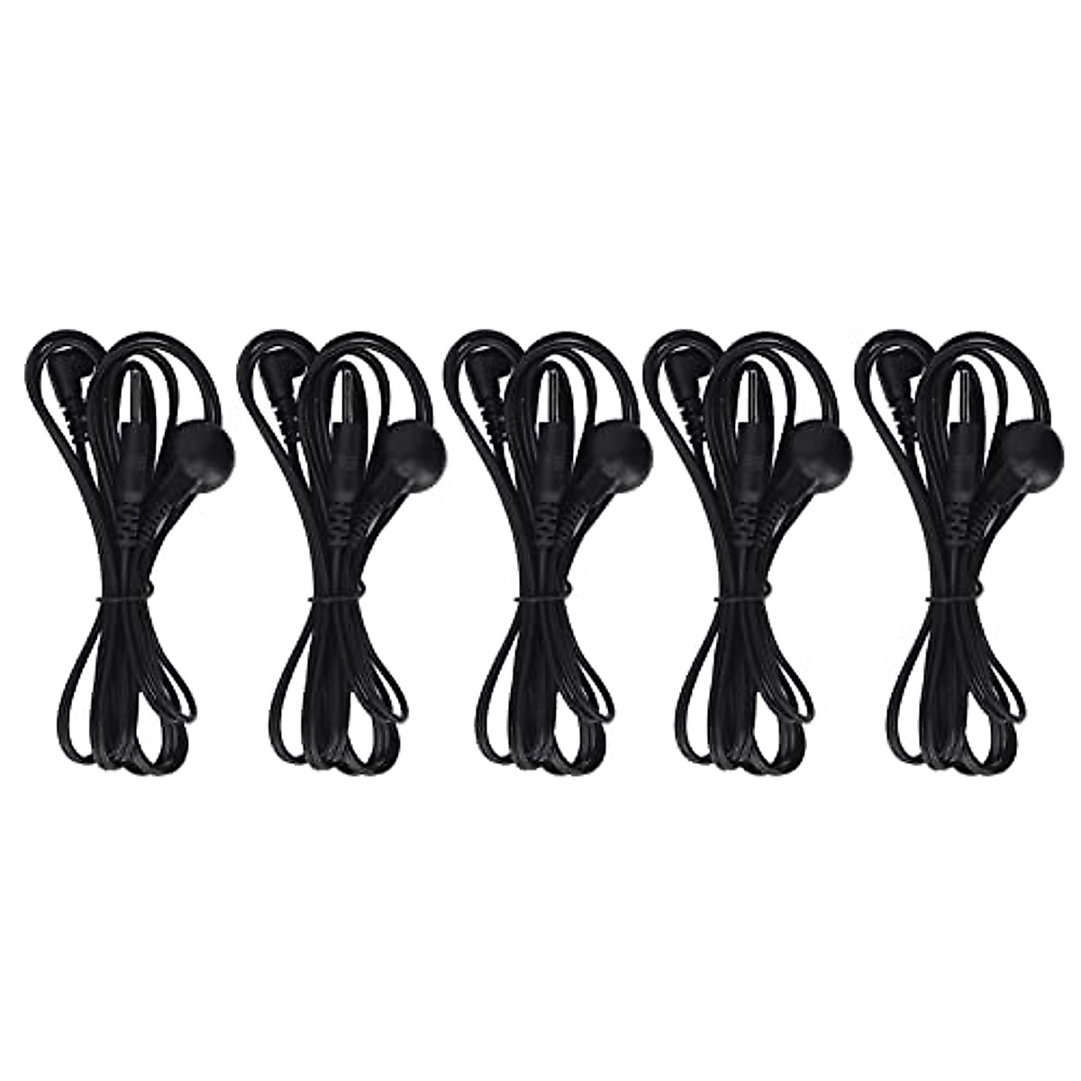 Demeras TENS Wire, Black 5pcs Safe Flexible Professional Portable Electrode Wire for Therapeutic Machine