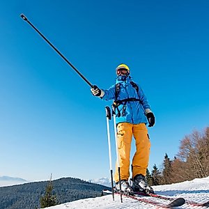 47.64" Action Cameras Selfie Stick Extendable for Insta360 Sports Camera, Selfie Vlogging Invisible Extension Pole
