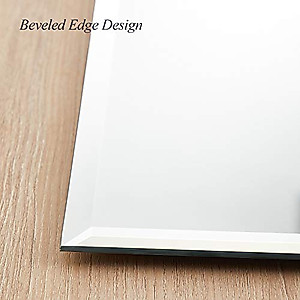 Villacola 30" x 40" Frameless Rectangle Mirror, Beveled Edge Bathroom Mirror for Wall, Vanity, Washroom, Living Room and More