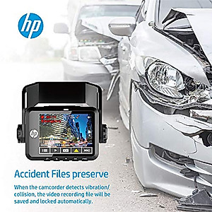 HP F650 Full HD 1080P Dash Cam, Built-in G-Sensor, 2" LCD 150° Wide Angle dashcam, Night Vision Car Dash Camera, Single Front Mini Dash Camera for Cars
