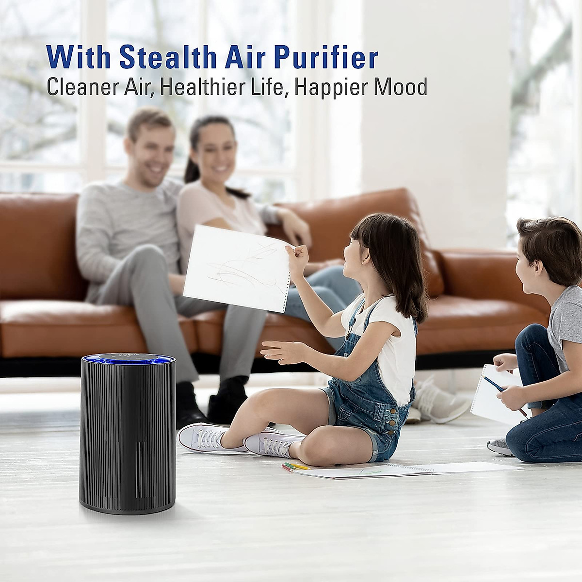 STEALTH Air Purifiers for Large Room Up to 673ft², H13 True HEPA Filter, Ozone Free Auto Function Ultra-Quiet Sleep Mode, Remove 99.97% of Pet Dander and Dust Smoke Pollen, for Home Office Kitchen