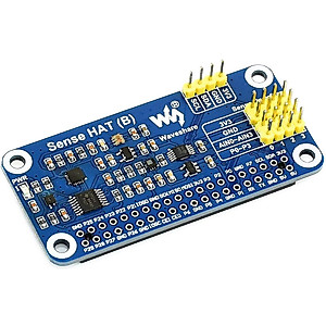 Waveshare Sense HAT (B) for Raspberry Pi Onboard Multi Powerful Sensors Supports External Sensors