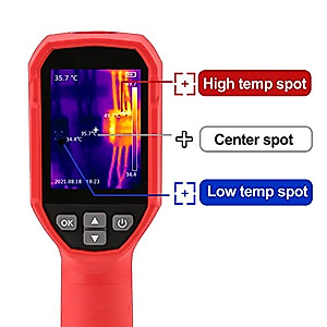 UNI-T UTi120S Infrared Thermal Imager 120x90 IR Resolution Handheld Infrared Camera Thermal Imaging 10800 Pixels, IP54 Rechargeable 16GB MicroSD 2 Meter Drop Durability