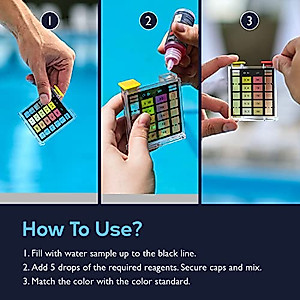 Lupo 3-in-1 Water Test Kit for Swimming Pools & Spas | Water Chemical Test Kit for pH, Total Chlorine and Total Bromine