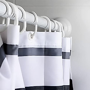 FYY 36 Pcs Plastic Shower Curtain Hooks,Premium Durable C Shape Shower Curtain Hooks Rings for Shower Curtain-White