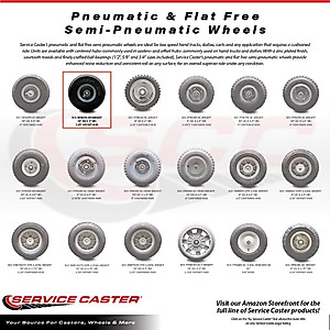 Service Caster Brand Replacement Wheel for Magliner Hand Truck Wheel 131010-10" x 3" Flat Free Hand Truck Dolly Wheel Only with a 2.25" Offset Hub and Ball Bearings - 280 lbs Capacity per Wheel