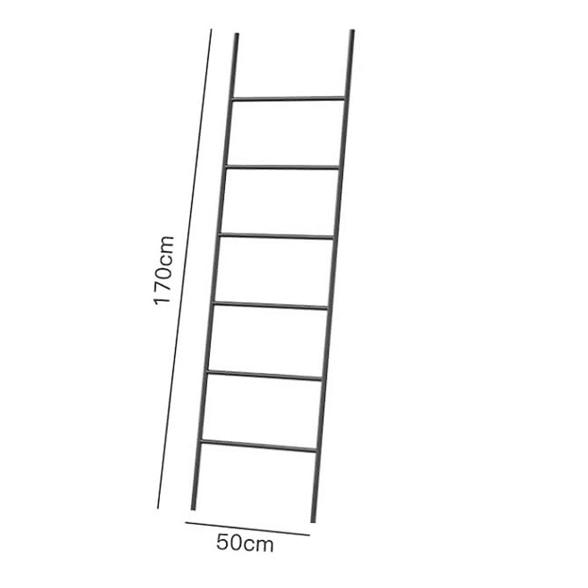 Standing Towel Racks 6 Tier Blanket Holder Blanket Ladder Rack Wall Mounted Metal Standing Towel Drying Storage Rack for Bathroom Floor (Size : Gold)