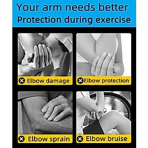 JUSDIQIR Elbow Compression Sleeves, Elbow Brace for Men Women, Tennis Golfer's Elbow Support, Arm Support Sleeves For Sports Protection And Pain Relief (Black)