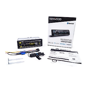 KENWOOD KMM-BT328U Bluetooth Car Stereo with USB Port, AM/FM Radio, MP3 Player, Multi Color LCD, Detachable Face, Built in Amazon Alexa, Compatible with SiriusXM Tuner