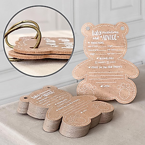 Teddy Bear Baby Shower Prediction Card Book Keepsake, By Kate Aspen Advice Cards, Best Wishes, We Can Bearly Wait Baby Shower Decoration, Gender Neutral Baby Shower Game & Party Activity