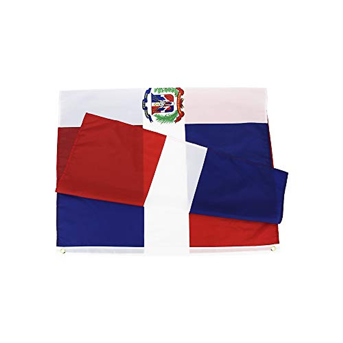 ANJOR Dominican Republic Flag 3x5Fts - Dominican Flags With Brass Grommets 3 X 5 Ft