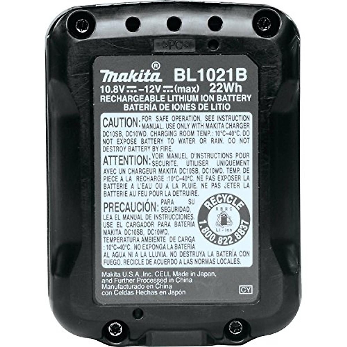 Makita BL1021B-2 12V max CXT Lithium-Ion 2.0 Amp Battery (2 Pack)