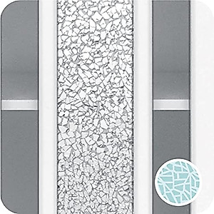 Teamson Home Windsor Wooden Over The Toilet Bathroom Removable Wall Medicine Cabinet with 1 Fixed and 1 Adjustable Shelf 3 Storage Spaces 2 Glass Mosaic Panel Doors and Chrome-Finished Knobs, White