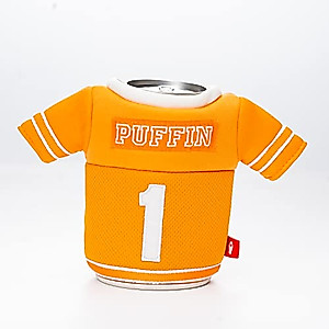 Puffin The Gridiron Beverage Jersey, Insulated Can Cooler, Tangerine/Sandy White