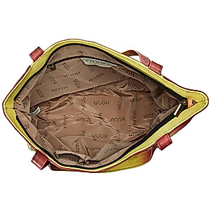 Anna by Anuschka womens N157Genuineleatherconvertible Large Tote Hand-painted Original Artwork,Mediterranean Garden,Large