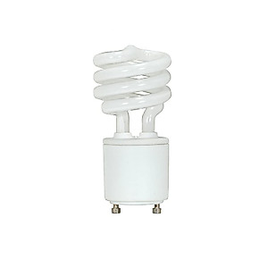 (2-Pack) Satco S8205 18-Watt 2700K GU24 Base Mini Spiral Compact Fluorescent Lamp,Warm White, 75W Equal