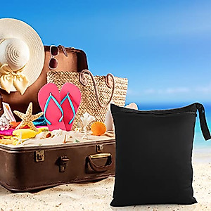 Prasacco Travel Laundry Bag, Waterproof Wet Bag Reusable Dirty Clothes Bag for Traveling Gym Swimming Yoga Clothes, 1 Pack Black