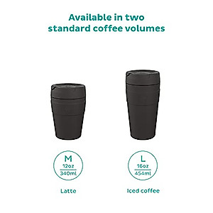 KeepCup Helix Thermal | Reusable Stainless Steel Coffee Cup | Double-Walled, Vacuum Insulated, Travel Mug with Fully Sealed Twist-Fit Sipper Lid, BPA & BPS Free | Large 16oz / 454ml | Qahwa