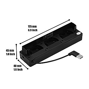 Bewinner Cooling Fan for Nintendo Switch, USB Cooling Fan Base Stand Dock with 3 Cooling Fans Cooler Holder Bracket for Nintendo Switch Game Console, External Cooling Fan