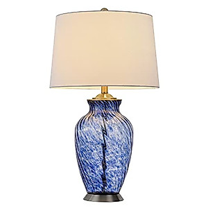 28" Height Ashland Sky Blue Glass Table Lamp