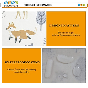 NTAOHAMPER Baby Laundry Hamper,kids laundry Basket,Waterproof Storage Bin for Bedroom,Clothes Organizer Basket,Toys Box,Room Decor(Animal)