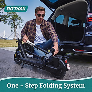 Gotrax Eclipse Ultra Saddle Electric Scooter, 20MPH, 28Miles, Adjustable Handlebar Height, Foldable, Detachable Seat, Cruise Control, Dual Suspension, LED Display, One-step Folding