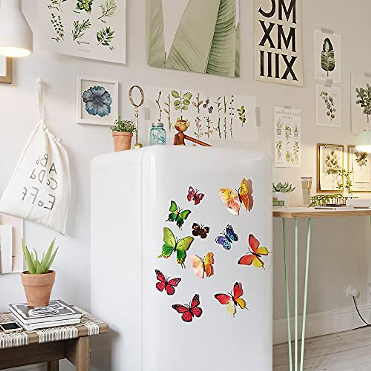 72 PCS Butterfly Wall Stickers, 3D Magnetic Removable Butterfly Wall Decals Fridge Magnet Murals Decoration for Kids Bedroom Nursery Classroom Party Wedding Decor (Multicolor)