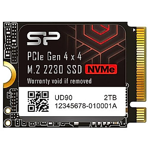 Silicon Power 2TB UD90 2230 NVMe 4.0 Gen4 PCIe M.2 SSD R/W up to 5,000/3,200MB/s Solid State Drive Compatible with Steam Deck (SU02KGBP44UD9007MM)