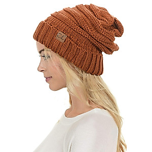 Funky Junque Oversized Slouchy Beanie - Rust