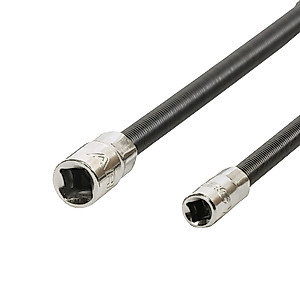 ARES 42071 – 2-Piece Flexible Socket Extension Set – 1/4-Inch and 3/8-Inch Drive Extensions – 6-Inch and 8-Inch Extensions with Flexible Shafts – Spring-Loaded Detent Balls to Prevent Slipping