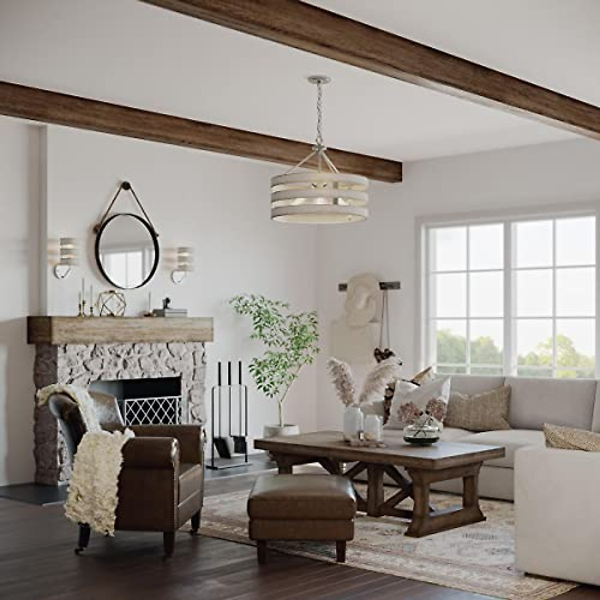 Progress Lighting Gulliver Collection 1-Light Antique Whitewashed Farmhouse Wall Sconce Light, Galvanized Finish