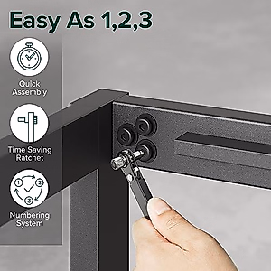 ZINUS Paul Metal and Bamboo Platform Bed Frame, Wood Slat Support, No Box Spring Needed, Easy Assembly, Queen