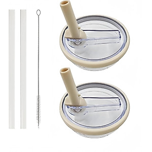 30 oz Tumbler Flip Straw Lid Replacement Fit Compatible with Stanley Quencher Cup,2 PCS Spill Proof Splash Resistant and Leak Proof Lids,Reusable Tumbler Cover Compatible with Stanley Tumbler Cup (A)