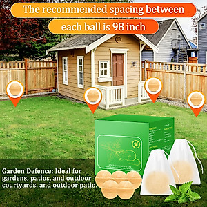 Natural Rodent Mouse Repellent Ball, 24 Pack Peppermint Oil for Mice Away, Rodent Mice Repellent Indoor Outdoor for Car Engines House Rv Garage - Squirrel Repellent Deterrent Safe for Pets & Human