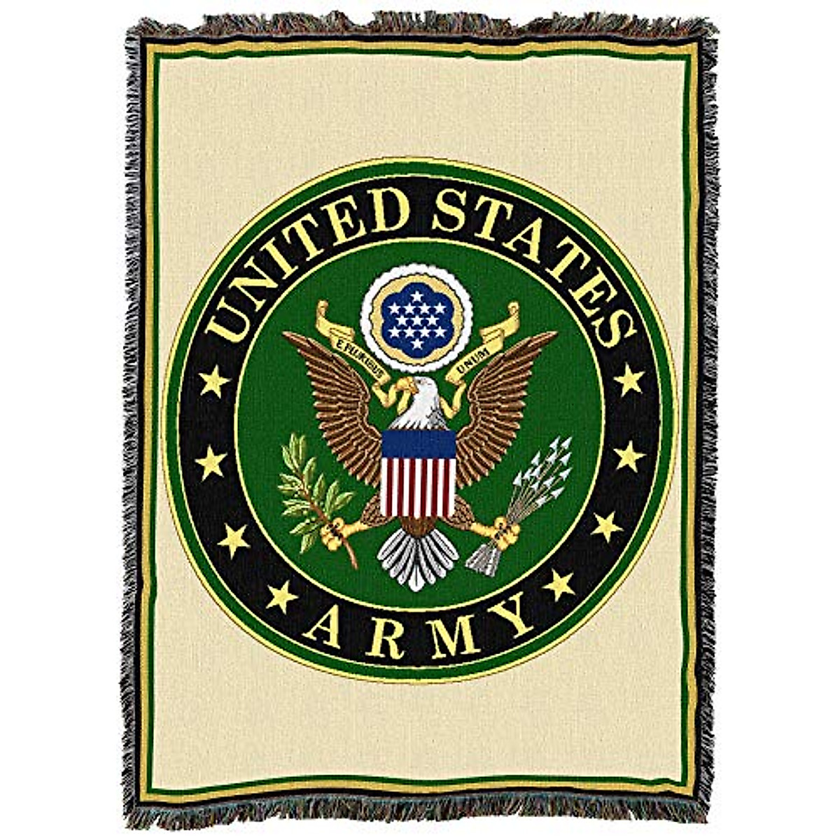 Pure Country Weavers US Army -Military Service Mark Seal Blanket Eagle - Gift Military Tapestry Throw Woven from Cotton - Made in The USA (72x54)