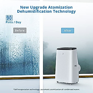 Adoolla 14000 BTU Portable Air Conditioner - Air Conditioners 3-in-1 Portable AC Unit Built-in Fan & Dehumidifier Cools up to 750 sq. ft. Floor Air Cooler with Window Installation Kit, 24Hrs Timer