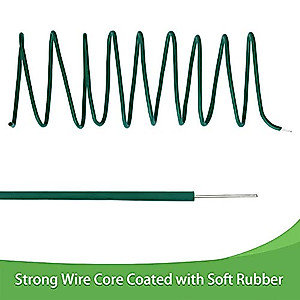 Tenn Well 3.5mm Garden Wire, 52 Feet Soft Plant Ties for Climbing Plants, Plant Training Wire for Tomato, Climbing Roses, Vines and Cucumbers (2PCS X 26 Feet, Green)