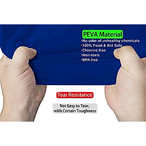 Royal Blue Plastic Tablecloths 2 Pack Disposable Table Covers 84 Inches Circle Shower Party Tablecovers PEVA Vinyl Dark Table Cloths for Parties Birthdays Weddings Banquet's 6 ft Round Table Use