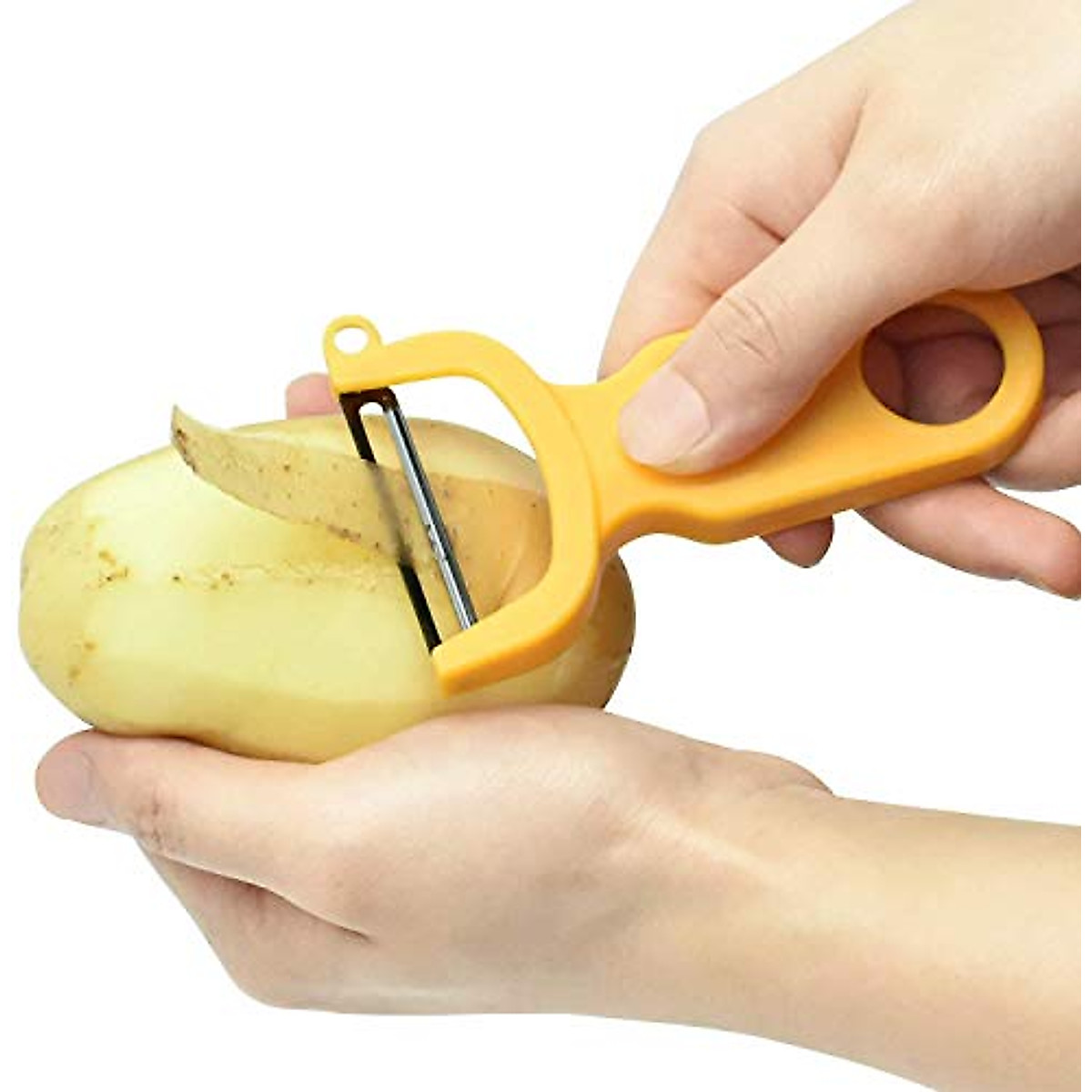 Original Vegetable Fruit Peeler Carbon Steel Blade 3 Pack Red/Green/Yellow…