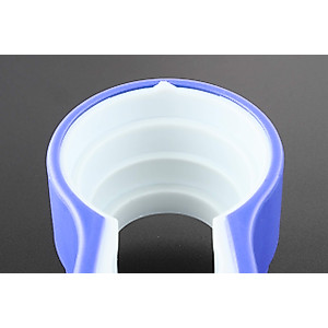 Seki Japan Multi Function Bottle Cap Opener, 2 Size Rubber Grip Jar Opener, Blue Plastic Handle Remove Stubborn Lids Kitchen Gripper, for Elderly, Women, Children