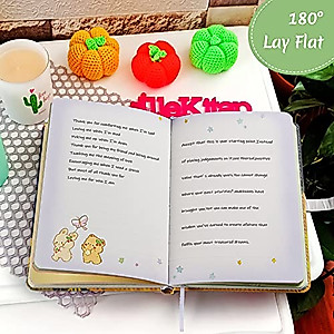 Cute Notebook, Colorful Blank Journal for Women, Leather Journals for Writing, Hardcover Kawaii Notebooks Beautiful Dairy with Magnetic Closure for Girl, Kids Gift 192pages（Garden）
