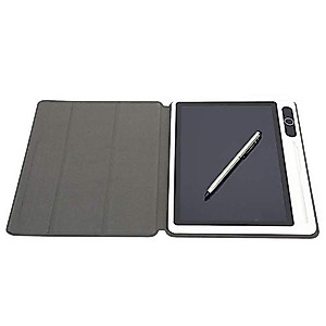 9-Inch Electronic Notepad LCD Tablet Drawing Pad Business Supplies Low Power Consumption for Daily Notes and Work Memos(Red (with Leather case))